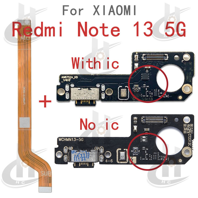 Novo Para Xiaomi Redmi Note 13 5G Carregador Conector USB Dock Porta De ...