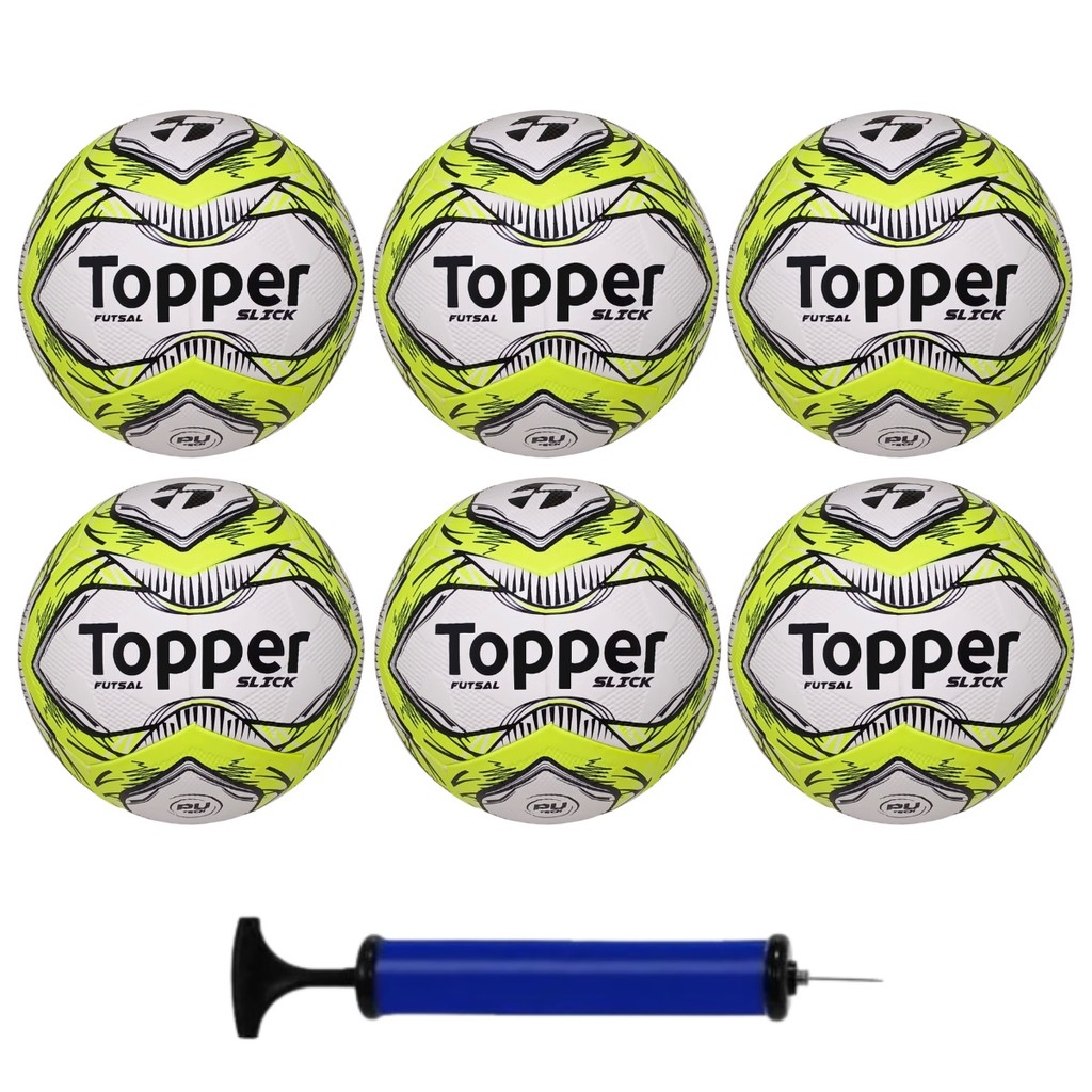 Kit Caixa 6 Bolas Futsal Topper + Bomba | Shopee Brasil
