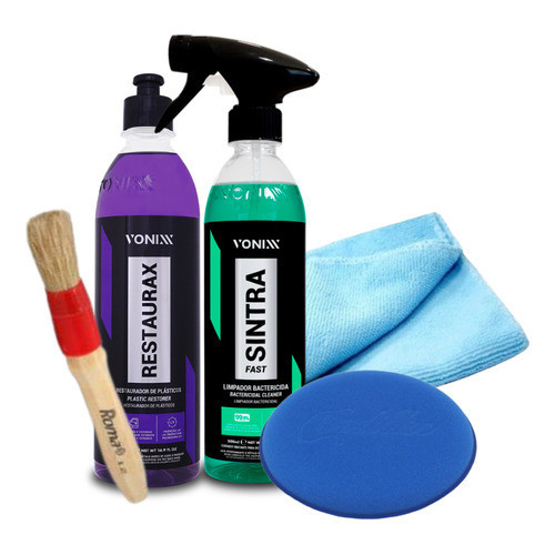 Kit Sintra Fast Limpador Interno + Restaurax Vonix Aplicador | Shopee ...