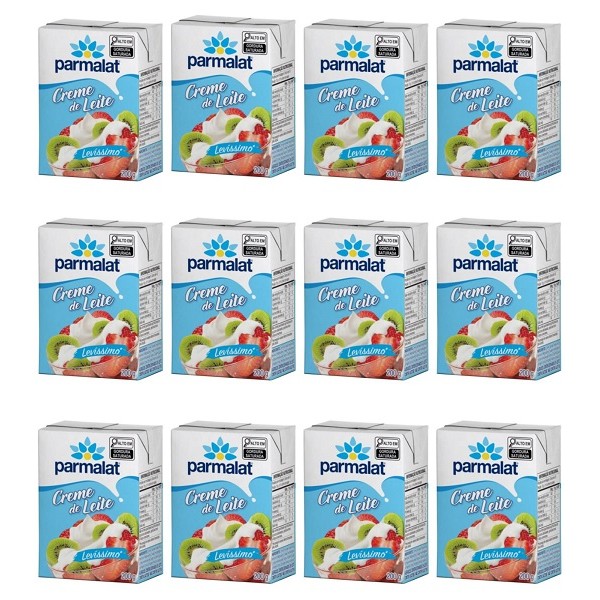 Creme de Leite Parmalat UHT 10% Gordura Levíssimo 200G -12UN | Shopee Brasil