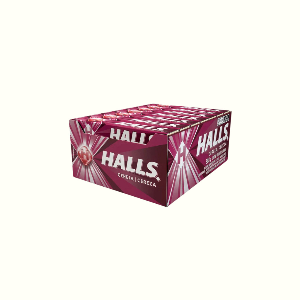 Bala Drops Halls 21 Unidades Cereja | Shopee Brasil
