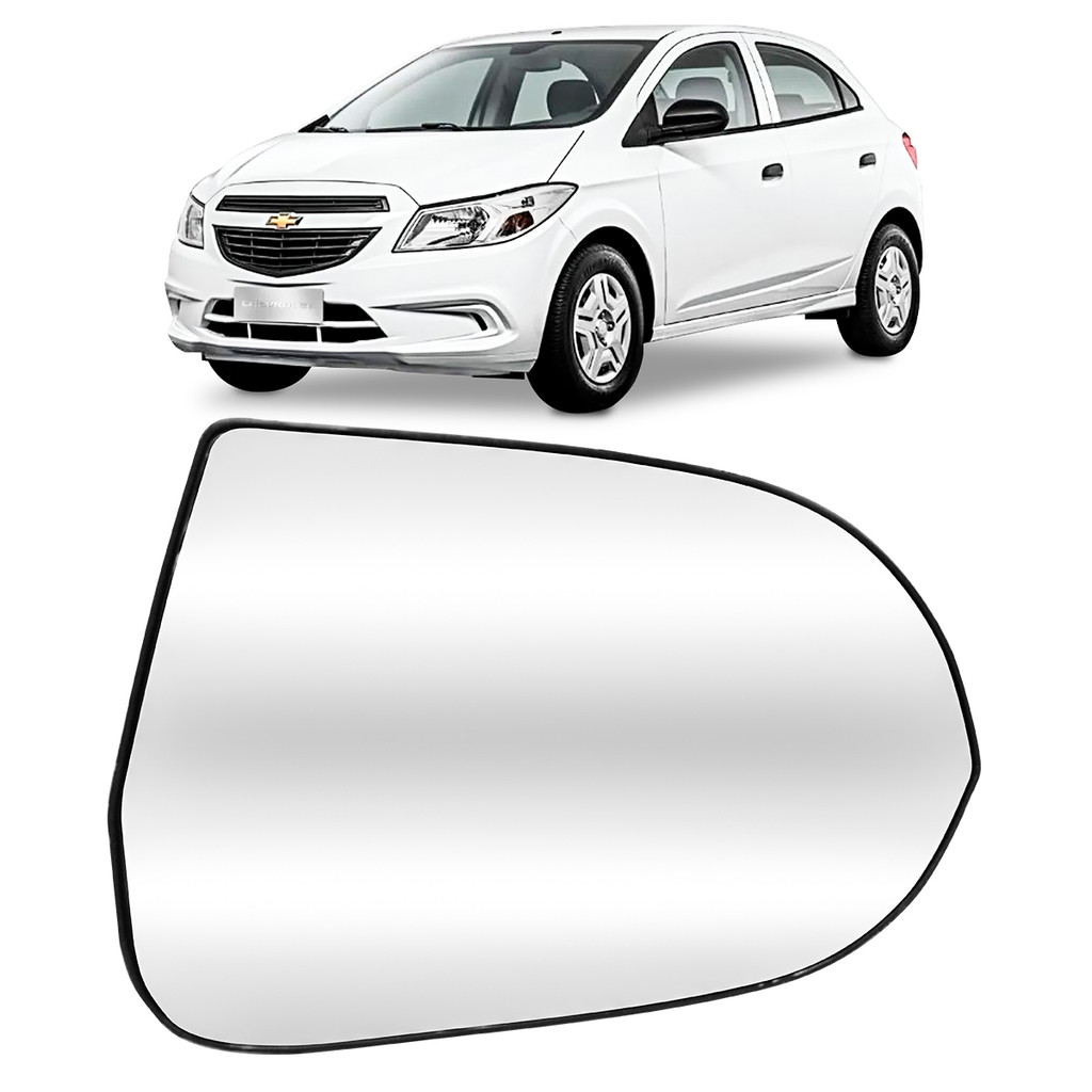 Lente De Retrovisor Onix/prisma 2013/2017 Convexo Envelopado | Shopee Brasil