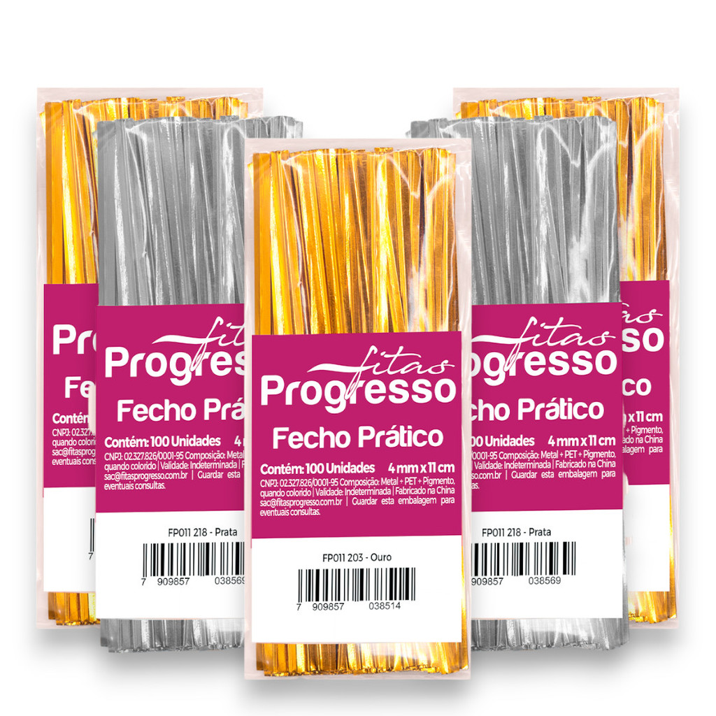 Amarrilho Metálico Lacre Fecho Prático Arame 4mm 500 Unids Progresso ...