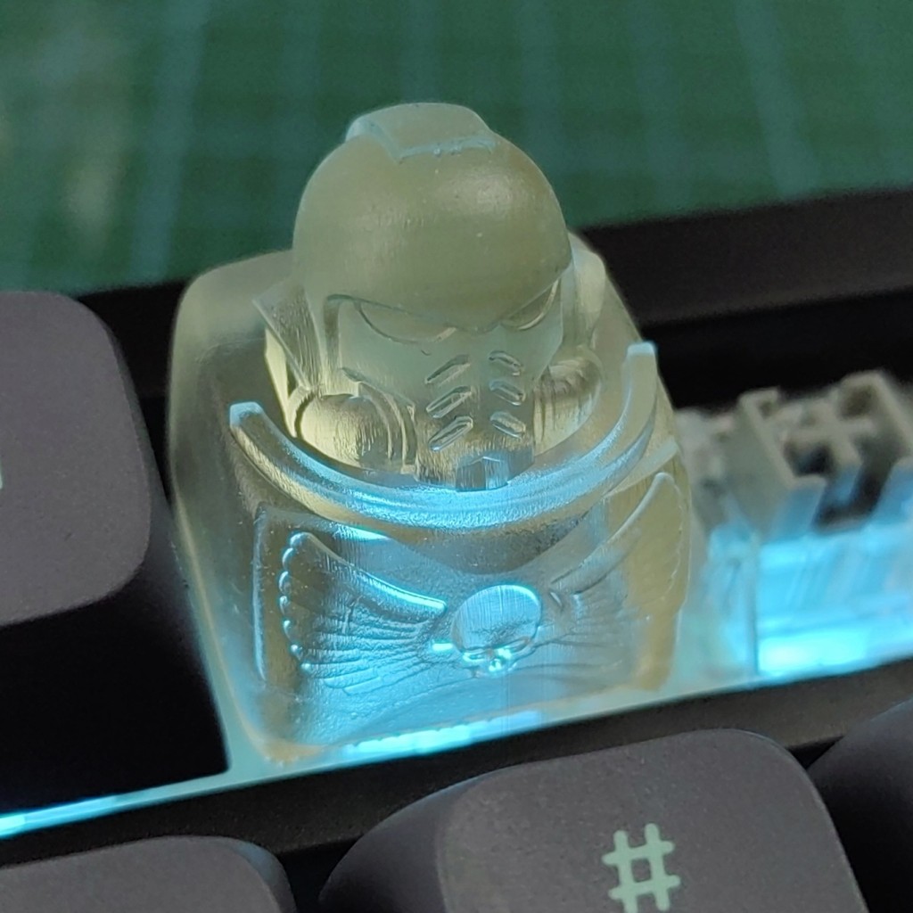 Transparente transparente Warhammer 40K cruz tridimensional teclado ...