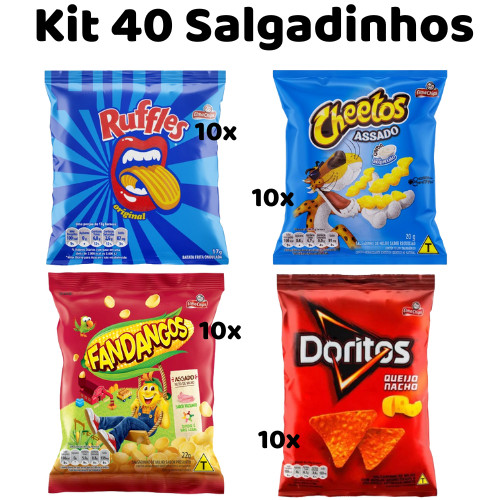 Kit 40 Salgadinhos Sortidos Elma Chips | Shopee Brasil