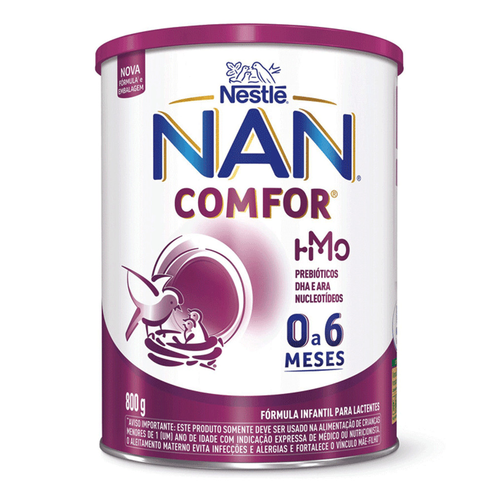 Fórmula Infantil NAN Comfor 1 Nestlé 0 a 6 meses 800g | Shopee Brasil