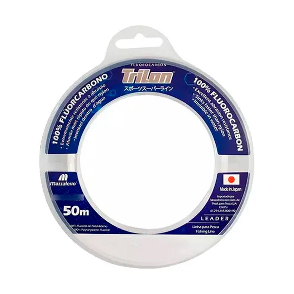 Linha Trilon Leader 100% Fluorcarbon 50mts – Mazzaferro 0,60mm | Shopee ...