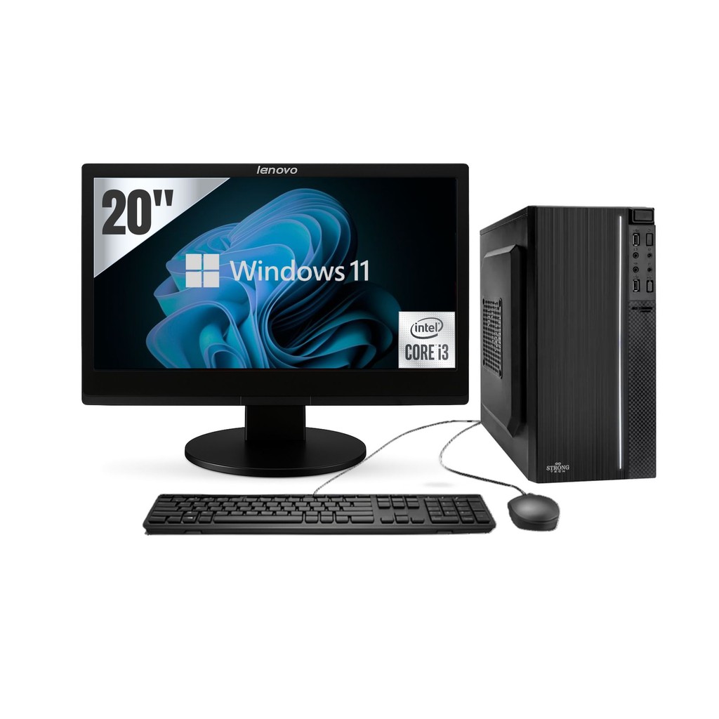 Desktop PC CPU Computador Com LED ATX Strong Tech Intel Core i3 Windows ...