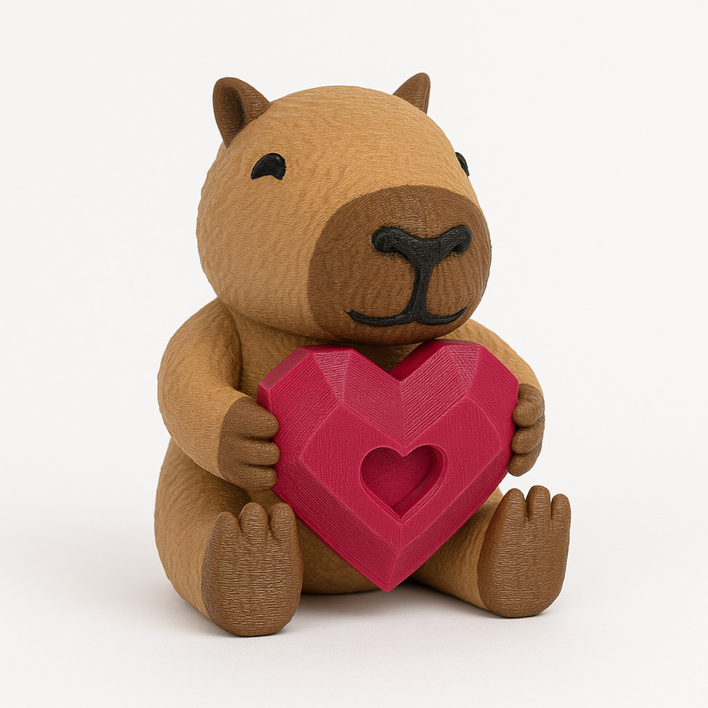 Capivara Fofa com Coração – Presente Cheio de Carinho para o Dia dos ...