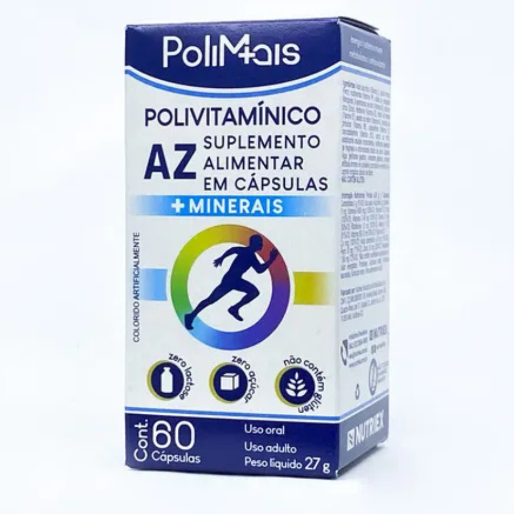 Polimais Polivitamínico A-z C/60 Cápsulas Nutriex | Shopee Brasil