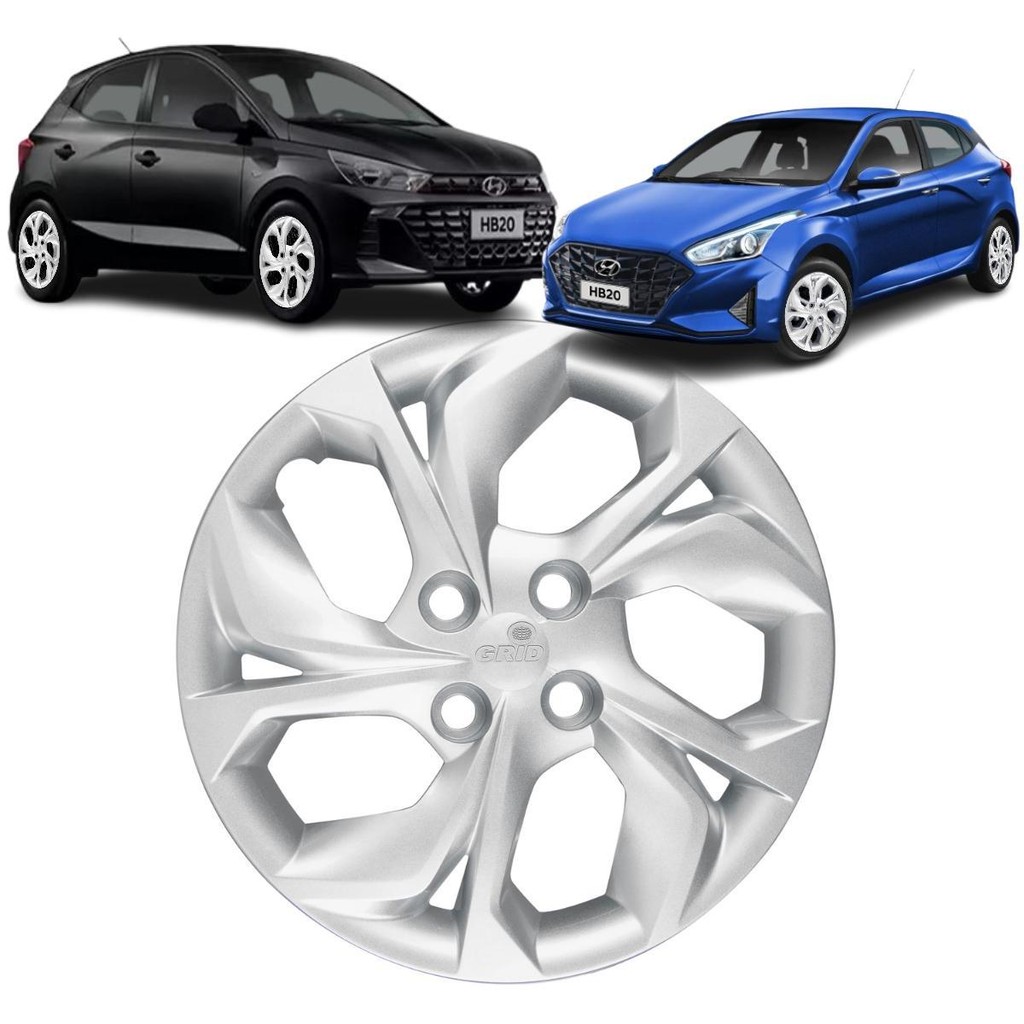 1 Calota Modelo HB20 2020 Aro 15 Polegadas Parafuso Cubo Padrão Grid ...