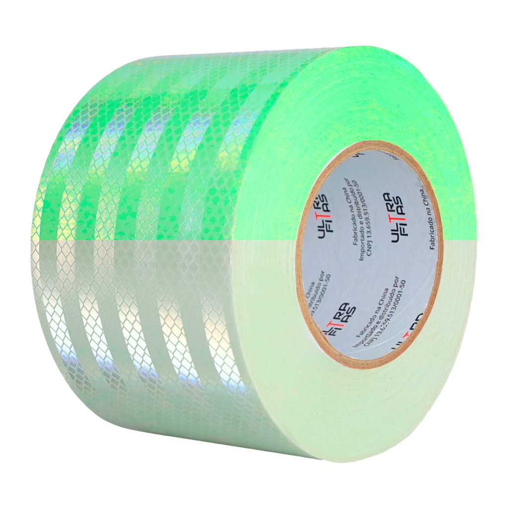 Fita Adesiva Refletiva Prismática Auto 100 mm X 20 Metros ...