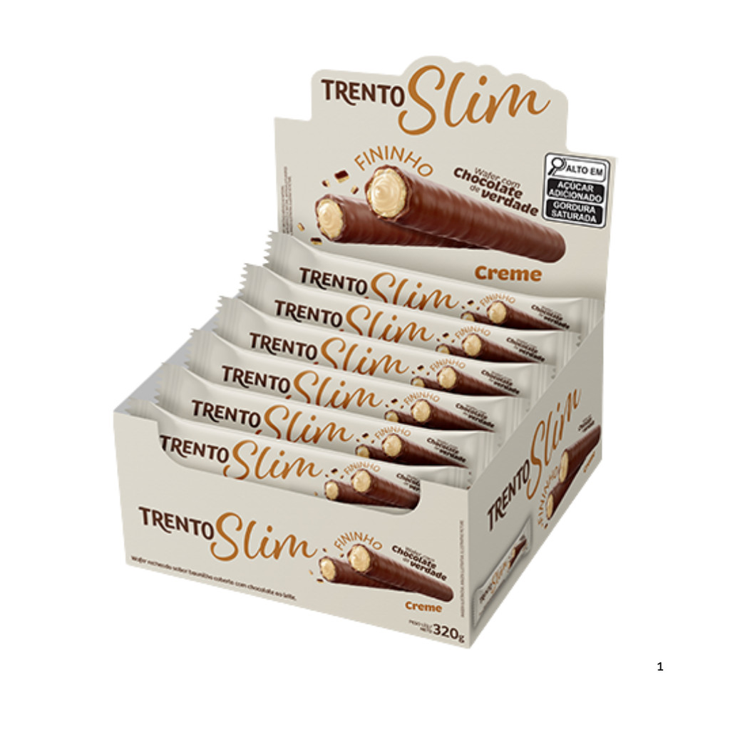 Chocolate Trento Slim Creme Com 16 Unidades De 20g | Shopee Brasil