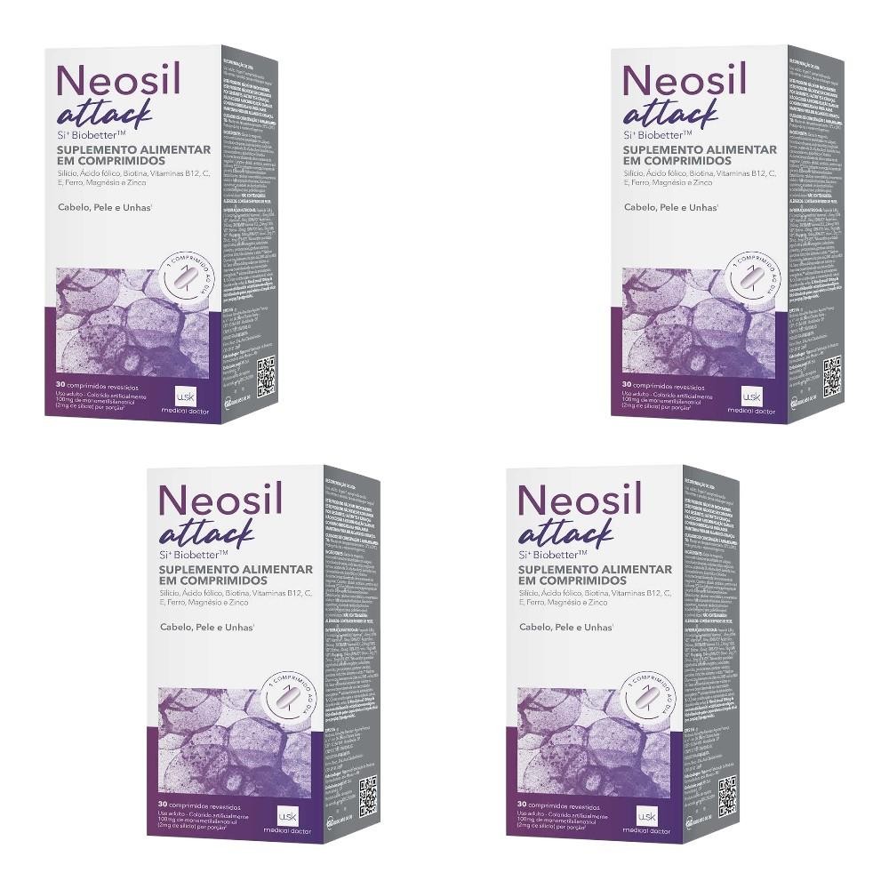 Kit Neosil Attack Com 4 Caixas De 30 Comprimidos Revestidos Cada ...