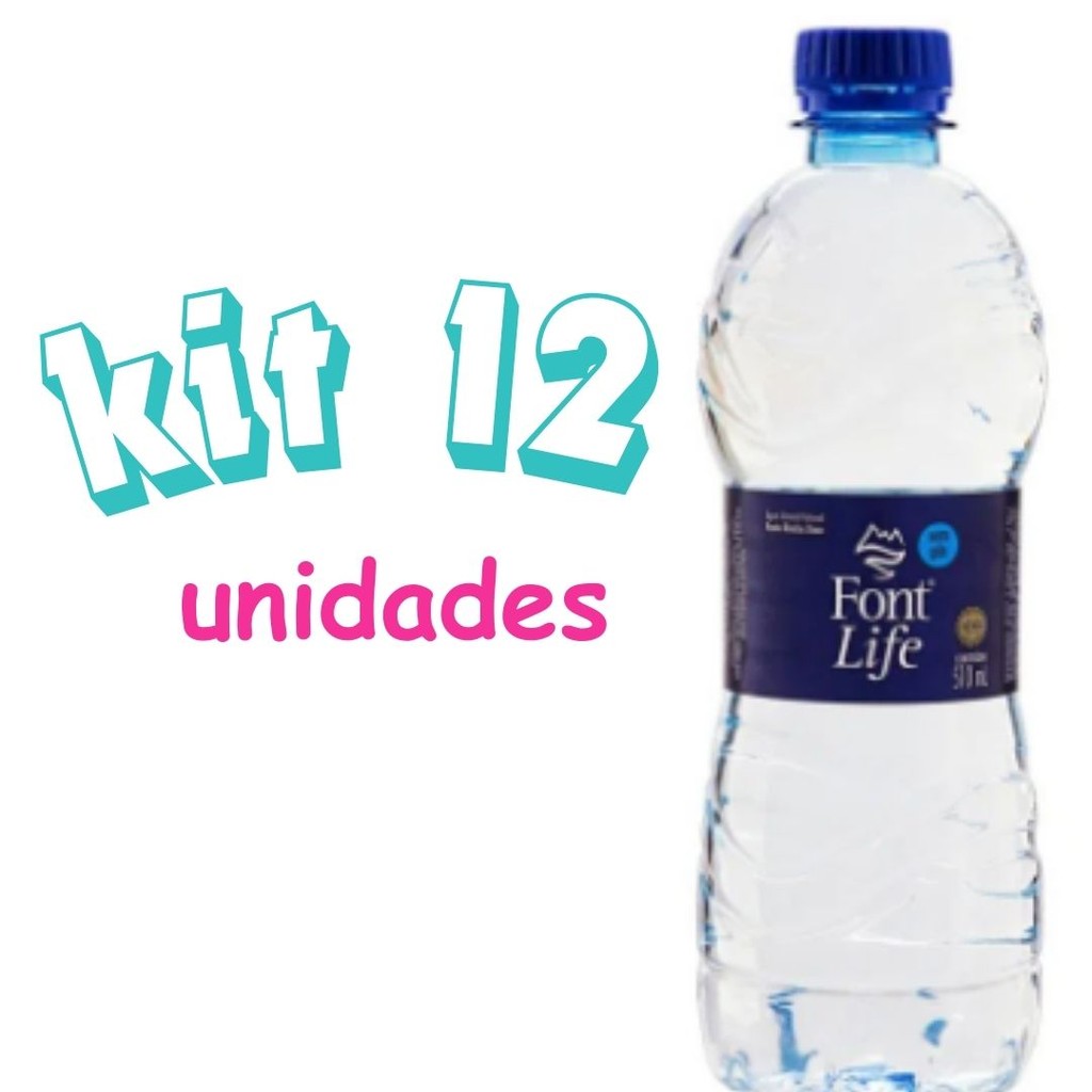 Água Mineral Natural sem Gás Font Life 510ml 12 Unidades | Shopee Brasil