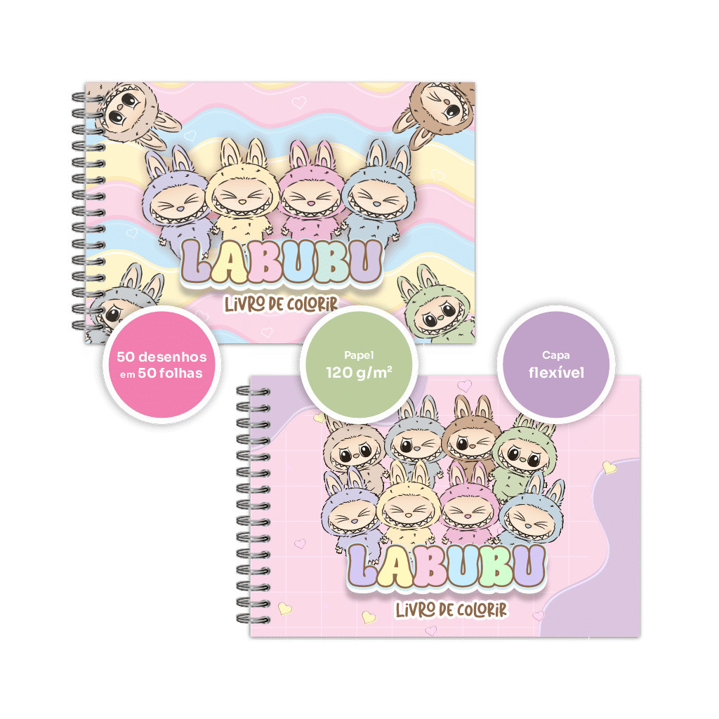 Livro para colorir Labubu | Shopee Brasil