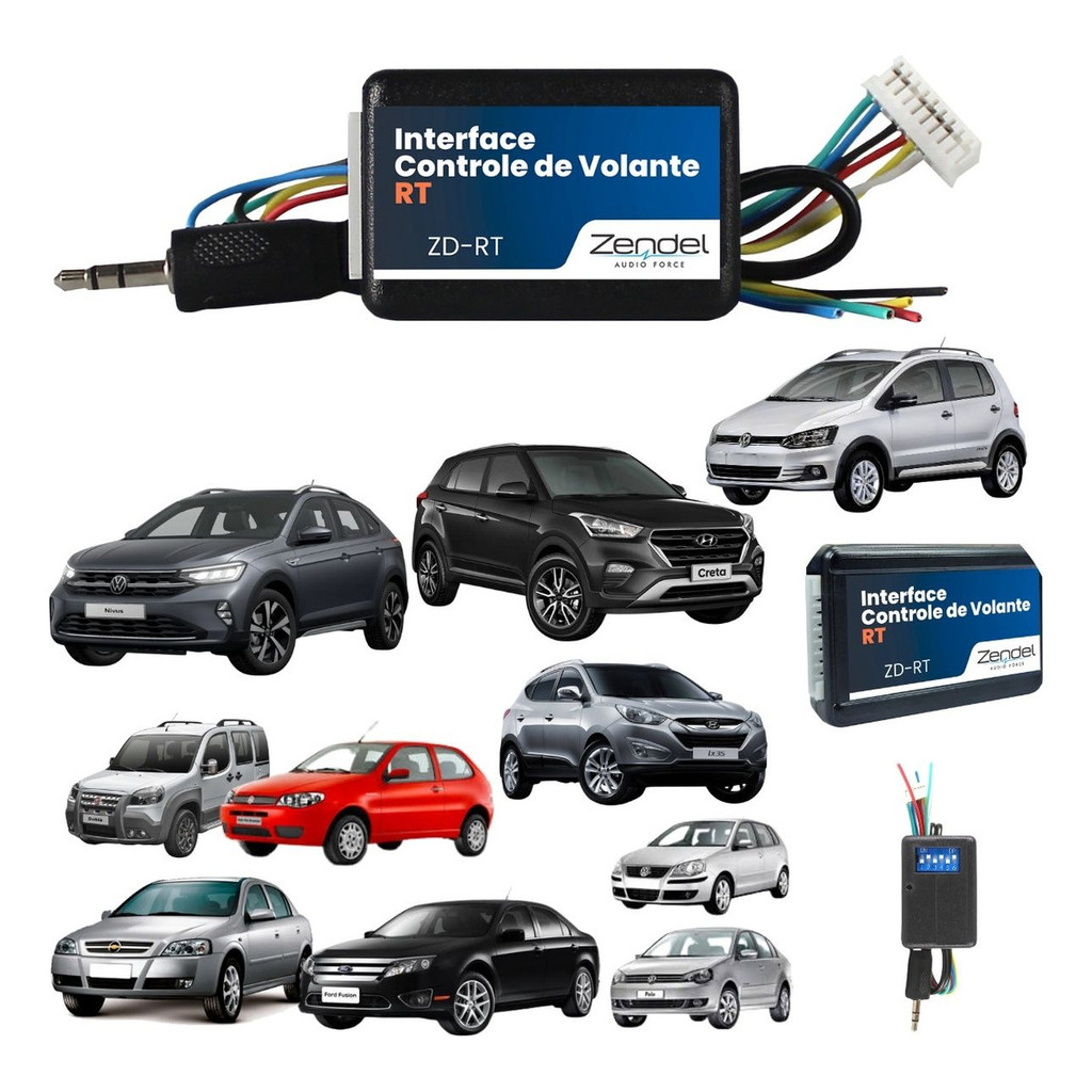 Interface Comando De Volante Som Zendel Rt Dip-connect V4 - Linha VW FIAT GM | Shopee Brasil