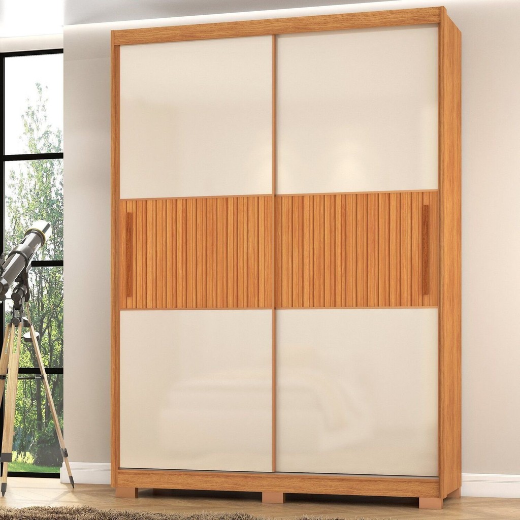 Guarda-roupa Dublin 2 Portas Deslizantes 3 Gavetas Internas | Shopee Brasil
