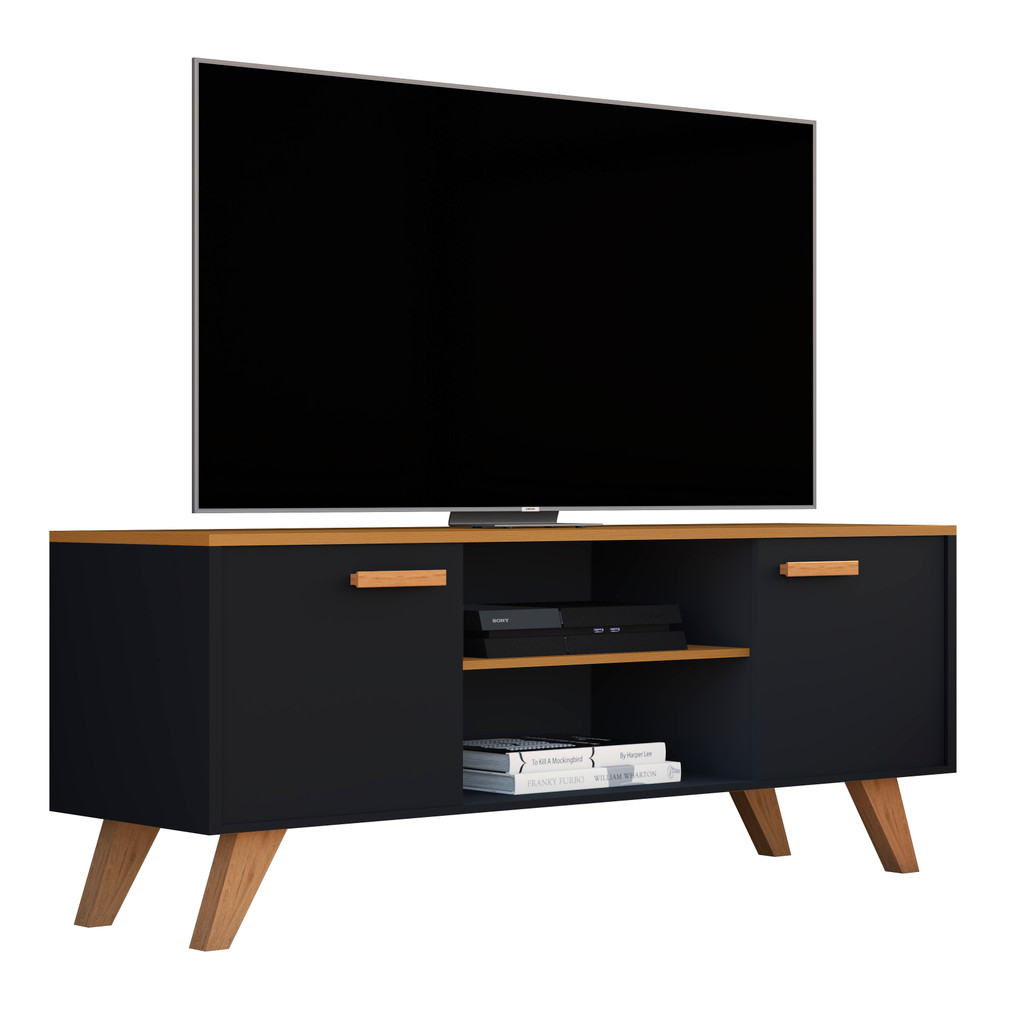 Rack Para Sala de Estar, Estante para TV Moderno Com Prateleiras Rebeca ...