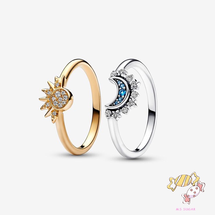 925 Anéis Celestiais Prata Sol & Lua | Shopee Brasil