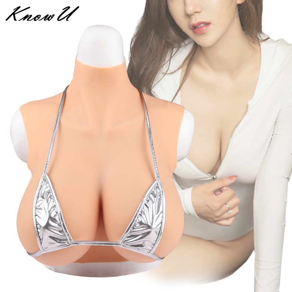 KnowU - Ultra fino ultra leves seios falsos, mulheres de peito grande, seios de silicone ...
