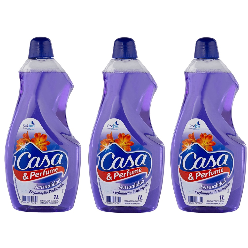 Kit 3 Limpador Perfumado Casa & Perfume Sensualidad 1L | Shopee Brasil