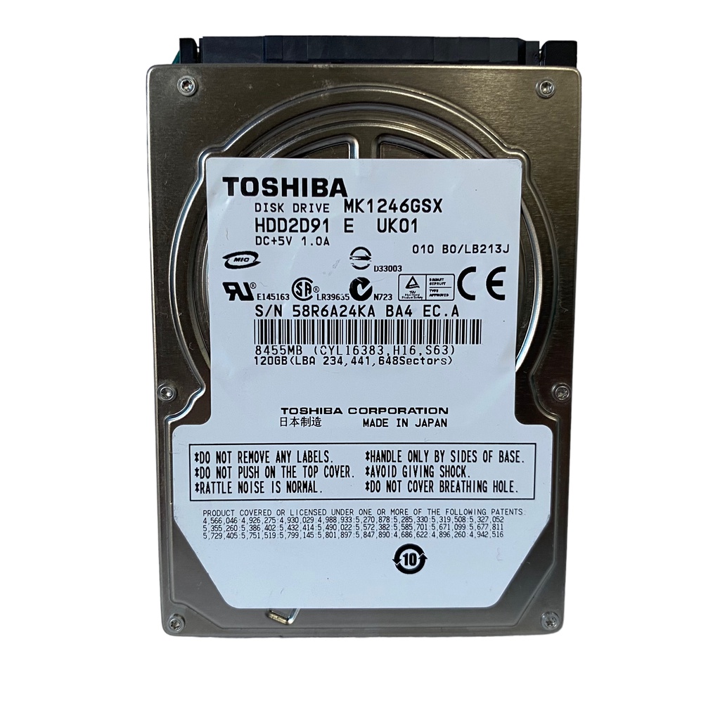 Disco Rigido Hd Interno Toshiba 120gb 2,5 Sata Diversos Modelos ...