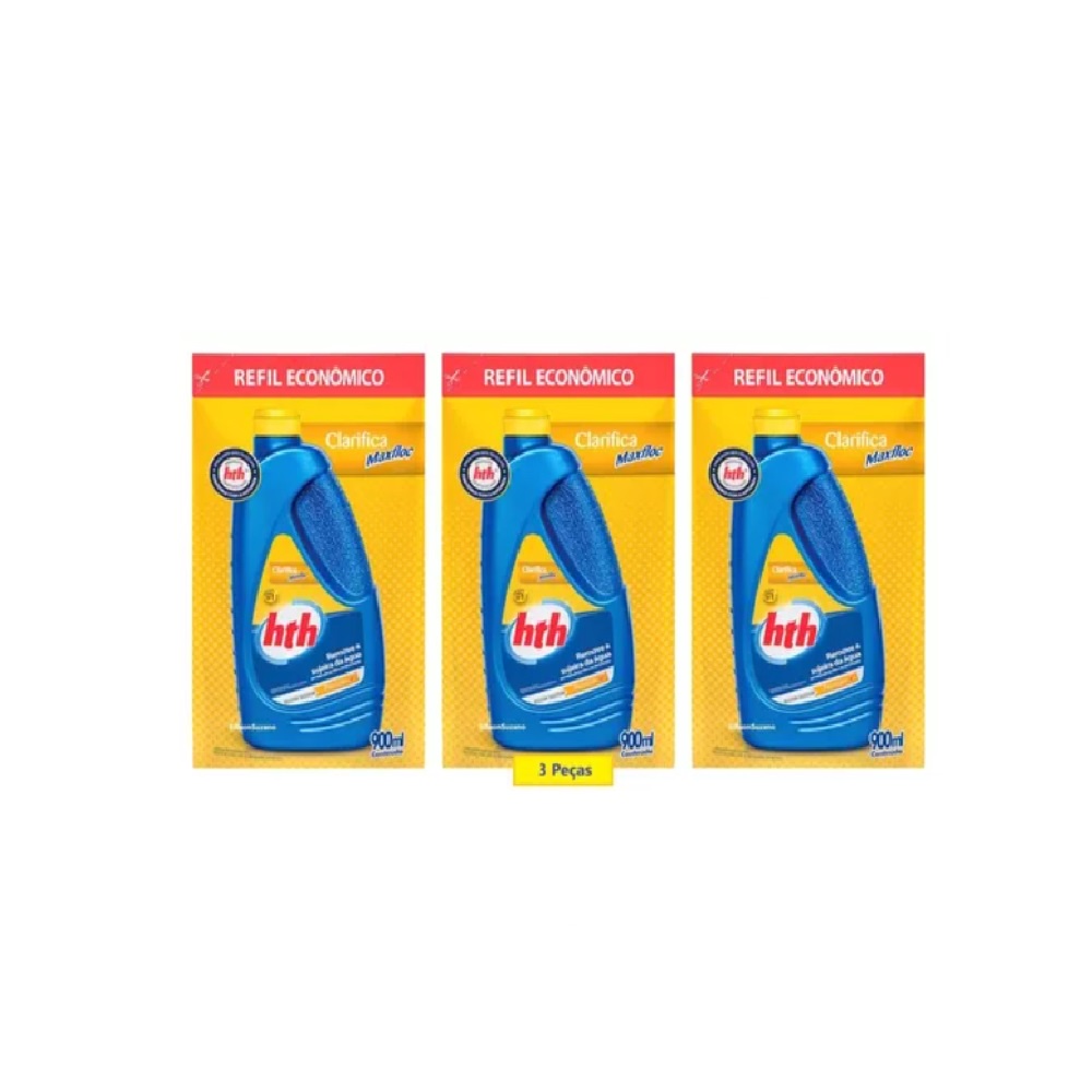 Refil Clarificante Maxfloc 900 ml Hth (3 unid) | Shopee Brasil