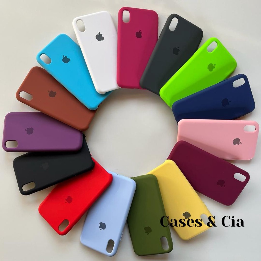 Capa Capinha Para iPhone X Xs Xr Xs Max Silicone Aveludada Protetora ...