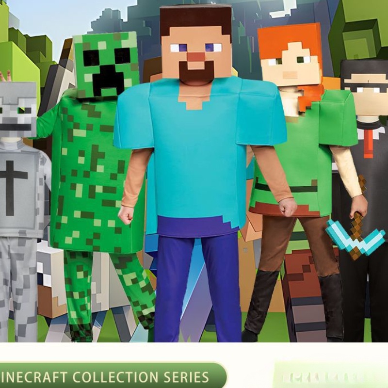 Minecraft cosplay Jogo De Palco Fantasias De performance Novos Trajes ...