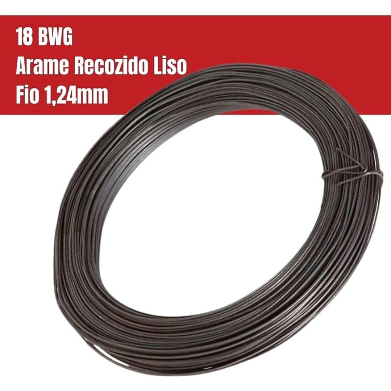 Arame Recozido BWG18 1,24mm Rolo 1KG | Shopee Brasil