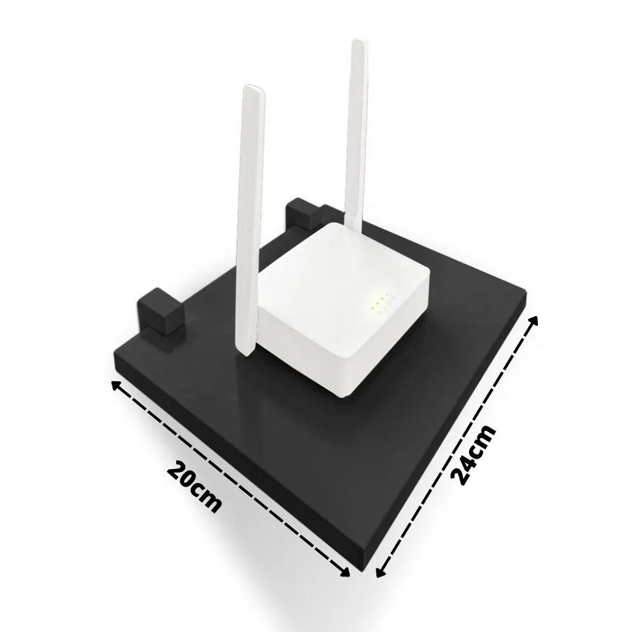 Prateleira Porta Modem Prat-k 24x20x1.2cm Preta | Shopee Brasil