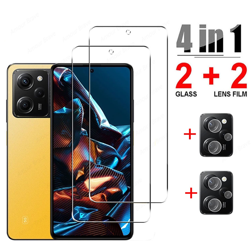 PELÍCULA DE VIDRO TRANSPARENTE GLASS HD Xiaomi poco x6 x6 pro X5 Pro F6 F6 pro F4 GT X4 M6 pro ...
