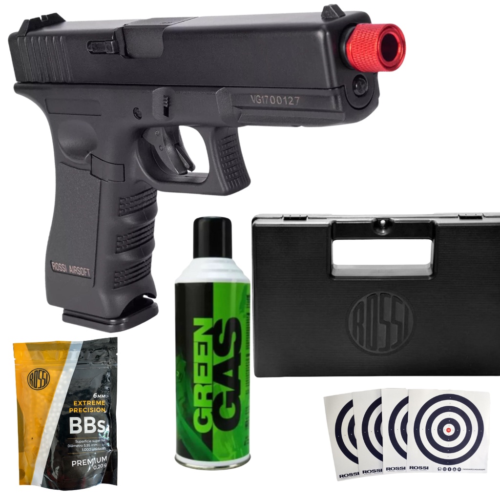Pistola Glock Gbb Airsoft Full Metal Blowback 6mm com maleta | Shopee ...