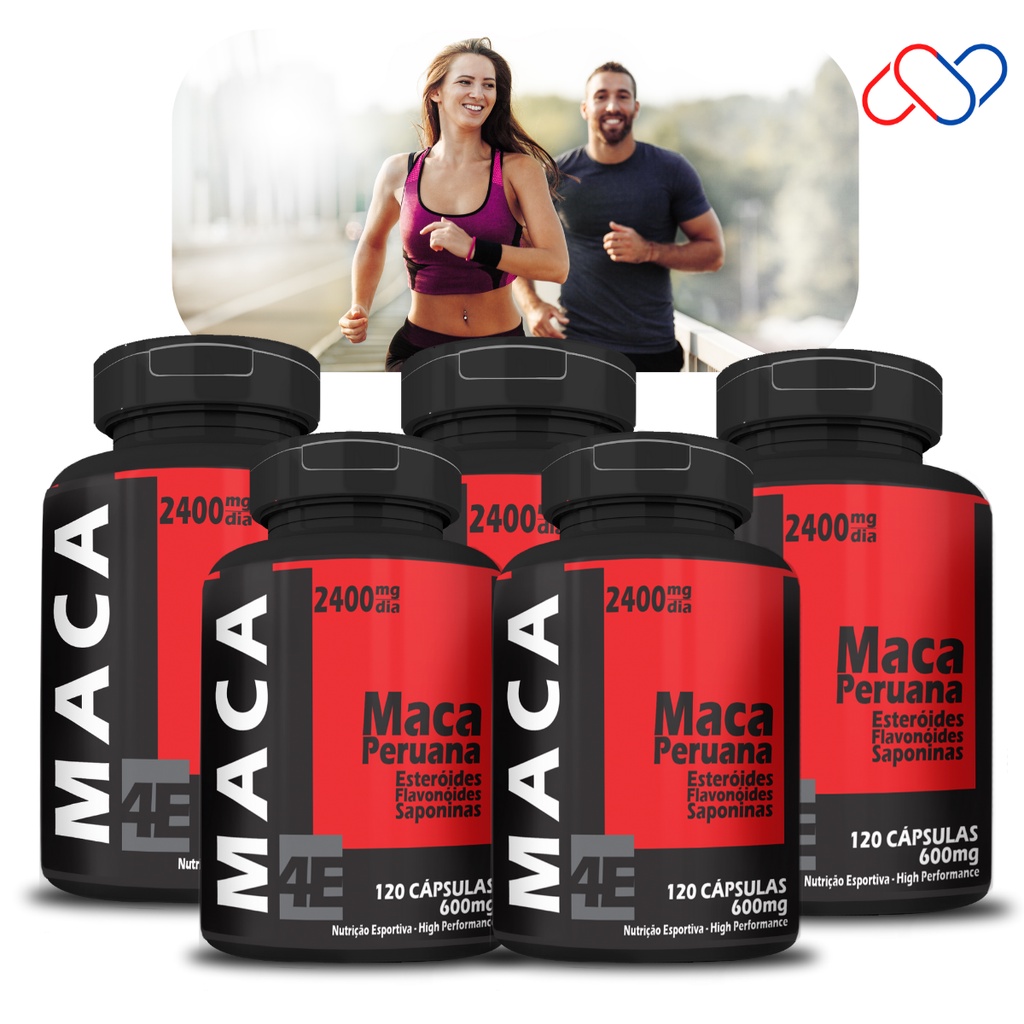 Kit com 5 Maca Peruana 600mg 120 Cápsulas | Shopee Brasil