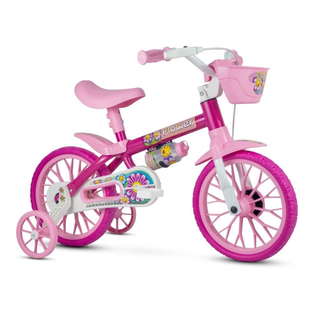 Bicicleta Aro 12 Infantil Rodinhas Treinamento Rosa Menina | Shopee Brasil