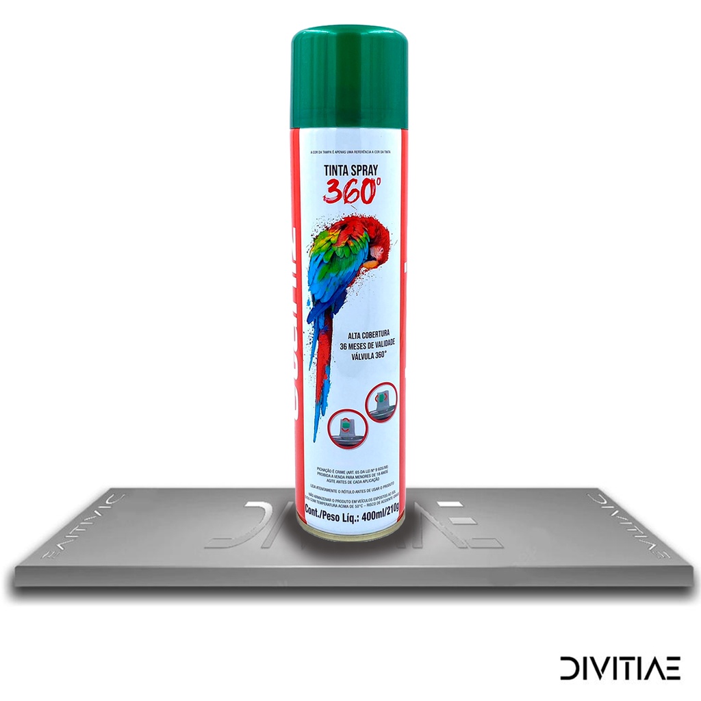 Tinta spray metálico verde extrema fixação 400ml | Shopee Brasil