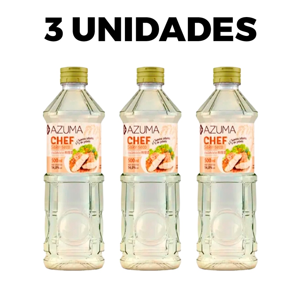 KIT 3 SAQUÊ SECO TOZAN CHEF 500ML | Shopee Brasil