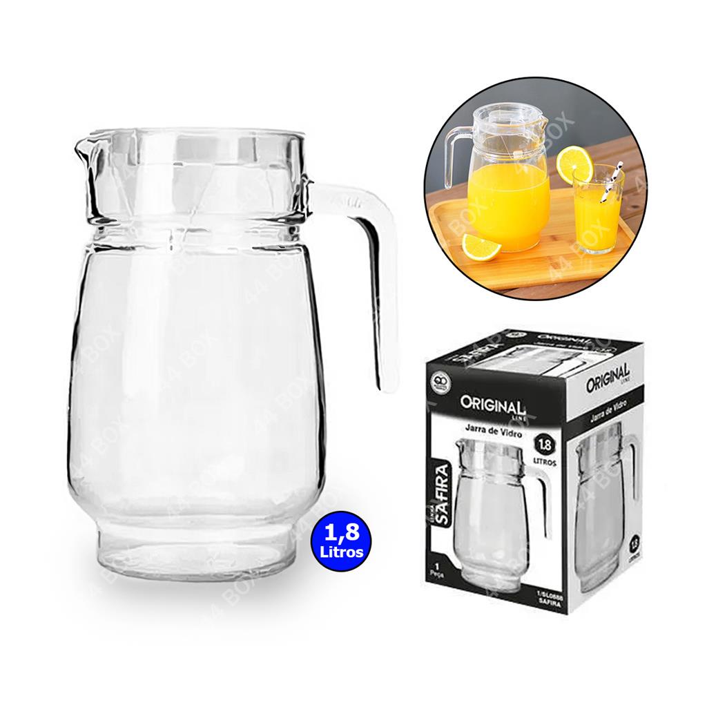 Jarra De Vidro 1,8 Lts com Alca Original Line Safira | Shopee Brasil
