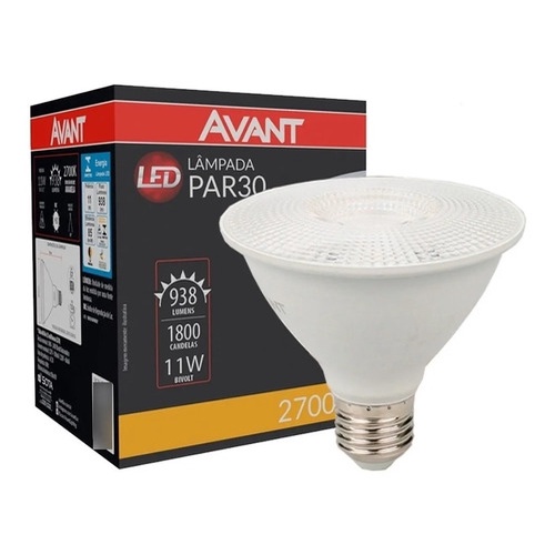 Lampada Led Par30 11w Branco Quente 2700k Bivolt E27 Avant | Shopee Brasil