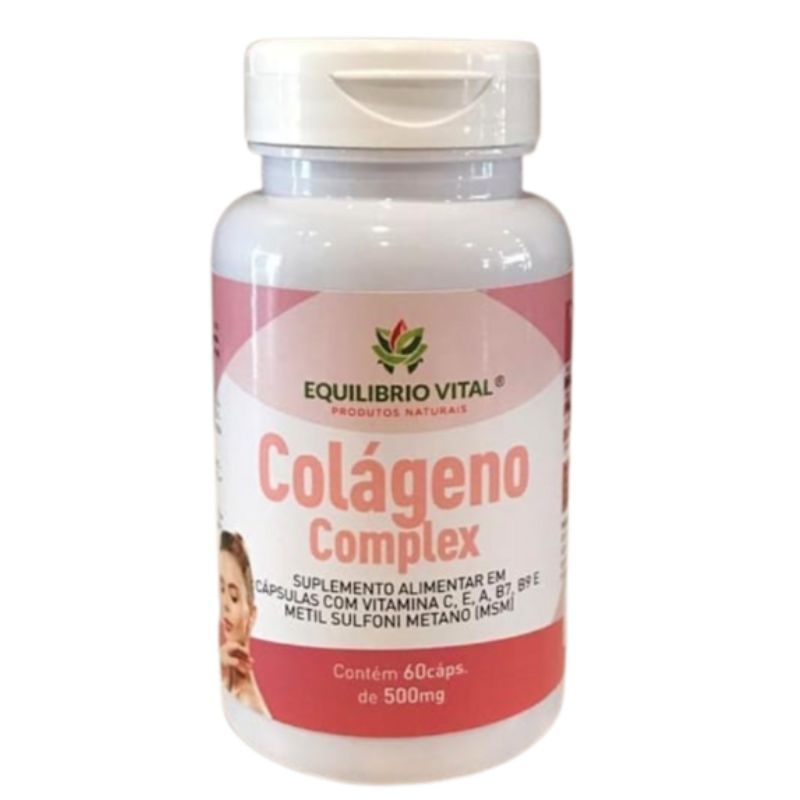 Colágeno Complex 60 cápsulas 500mg Equilíbrio | Shopee Brasil