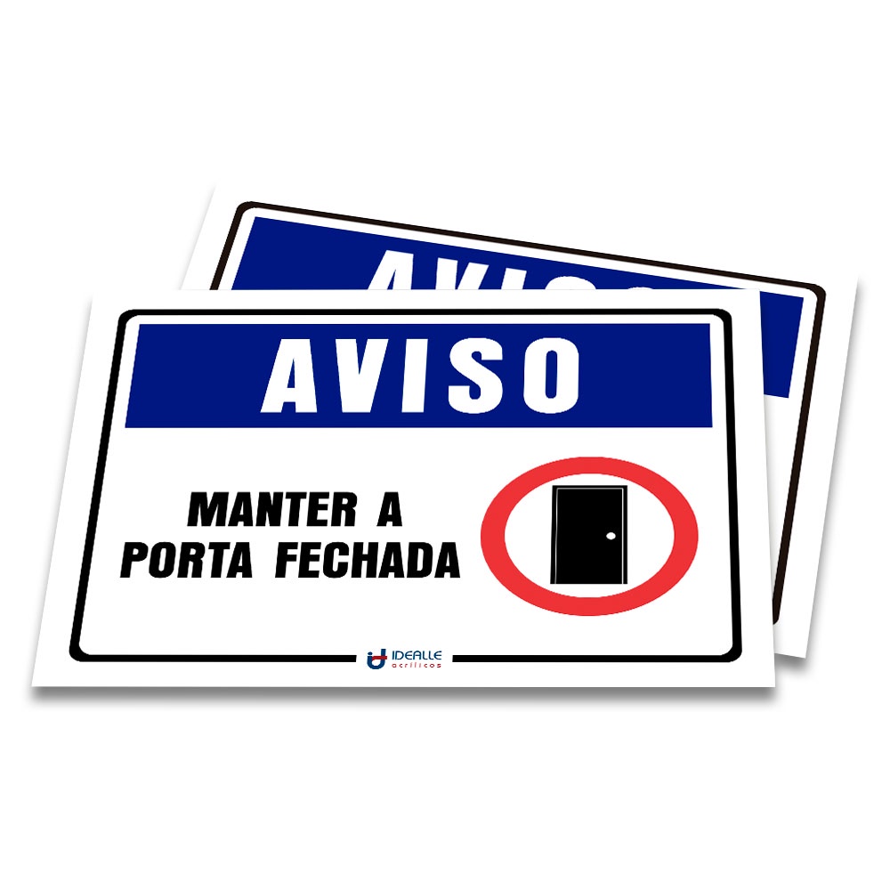 Placa Aviso Manter A Porta Fechada | Shopee Brasil Placa Aviso Manter A Porta Fechada | Shopee Brasil