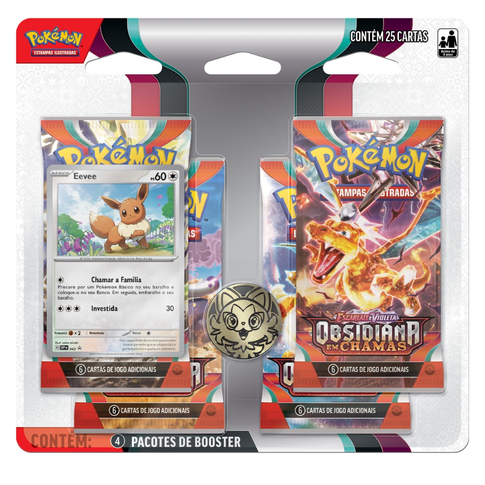 Blister Quádruplo Pokémon Obsidiana Em Chamas Escarlate Violeta 3
