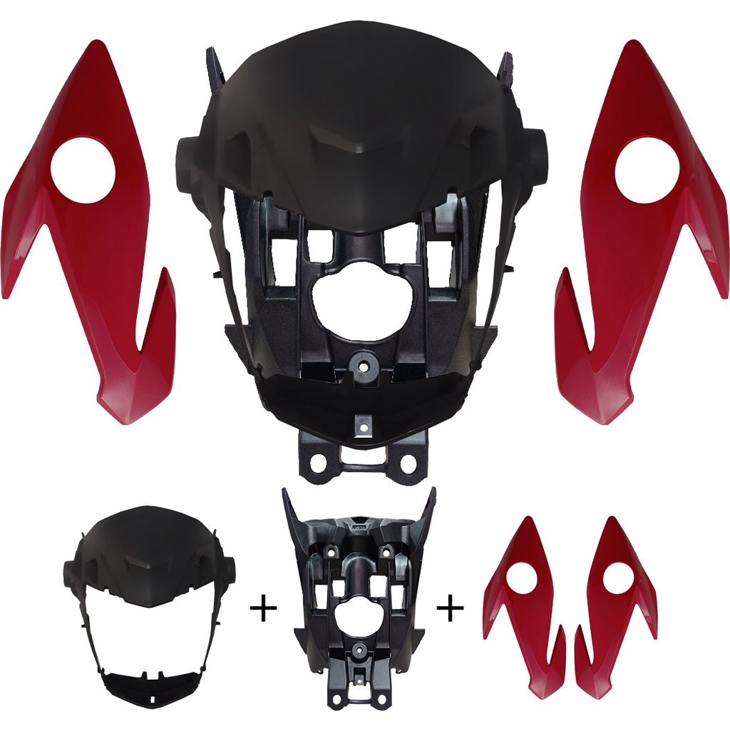 KIT CARENAGEM FRONTAL DO FAROL COMPLETA FAN 160 2016 A 2023 FRONTAL ...