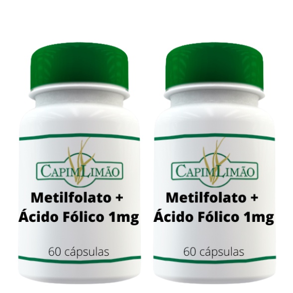 Metilfolato 1mg ácido fólico 1mg 120 cápsulas | Shopee Brasil