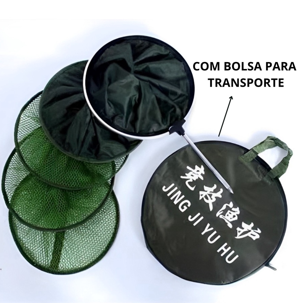 Samburá Guarda Peixes Com Rede Emborrachada Com Bolsa Tamanho 1 ...