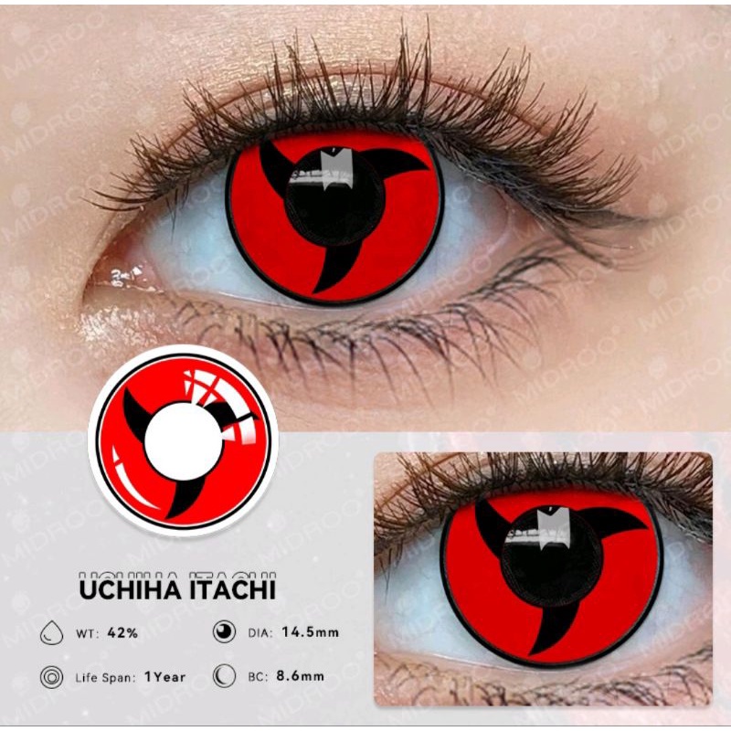1 Par de Lente Contato Naruto Shippuden / Saske / Obito / Madara ...