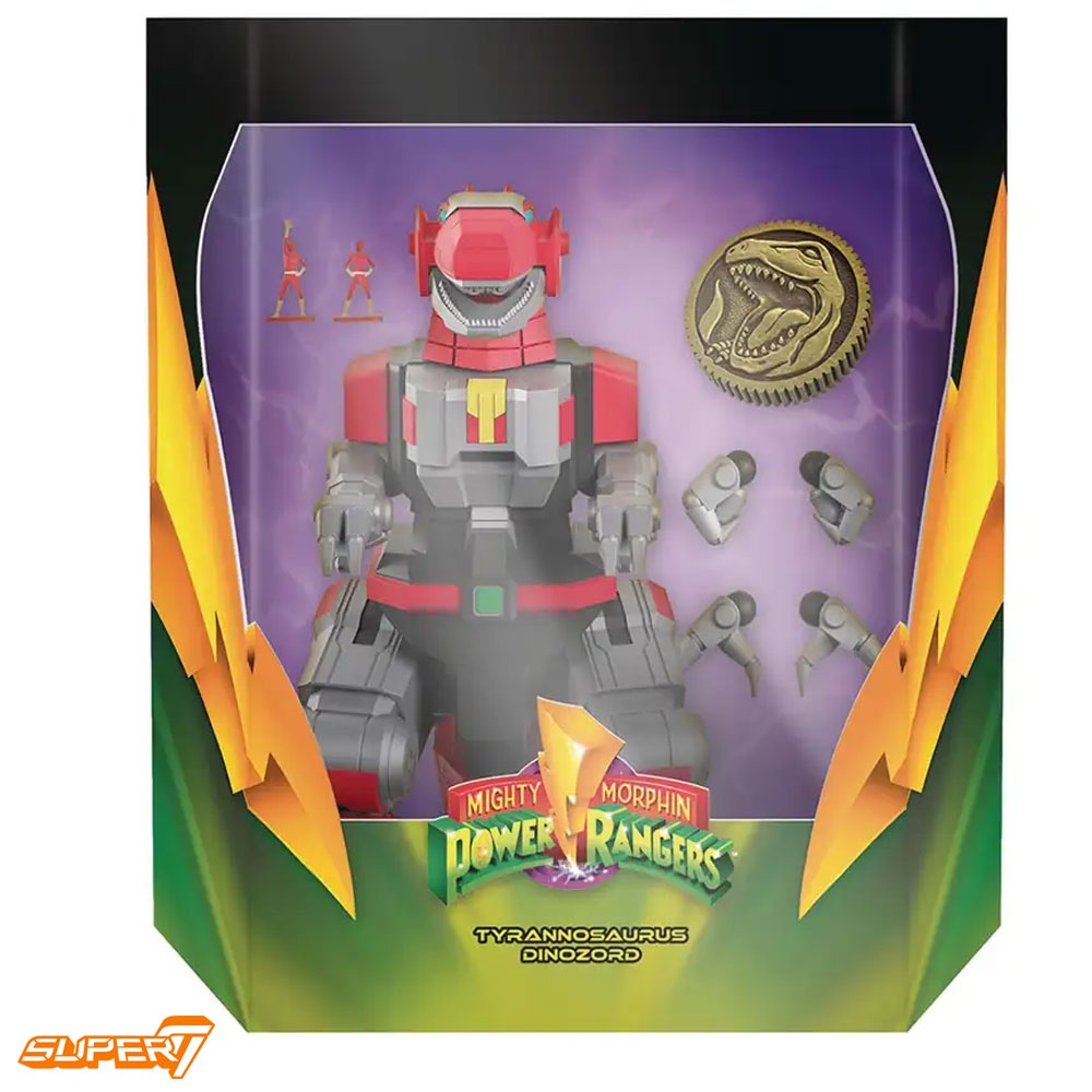 Mighty Morphin Power Rangers Tyrannosaurus Dinozord SUPER7 | Shopee Brasil