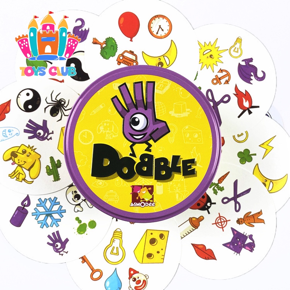 Dobble Board Game Com Metal Box, Spot It Animals, Pokemon, Pikachu ...