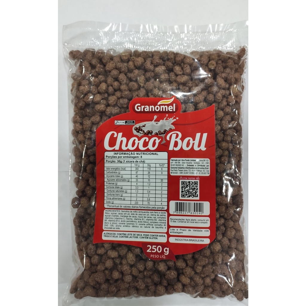 Choco Boll Cereal Granomel 1 kg | Shopee Brasil